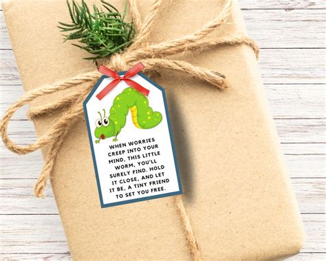 worry worm poem tag printable tag worry worm worry worm tag worry worm