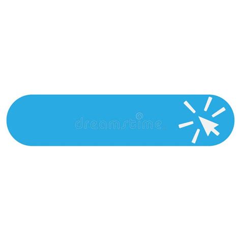 Click Blank Red Button With Hand Pointer Clicking Icon Stock Vector Illustration Of Button