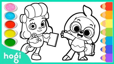 Coloring Hogi Pinkfong Coco Easy And Fun Drawing Pinkfong Coloring