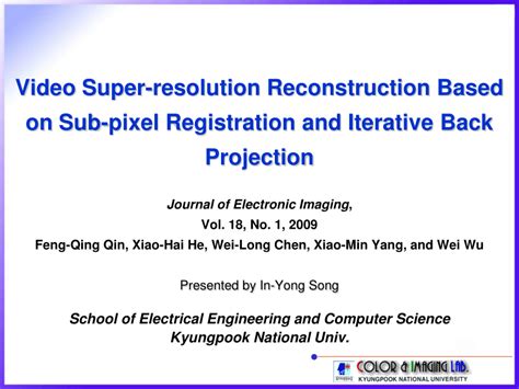 Pdf Video Superresolution Reconstruction Based On Subpixel Registration And Iterative Back