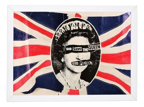 Quadro Punk Rock Sex Pistols Brc1578 Branco Parcelamento Sem Juros