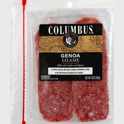 Columbus Genoa Salame Premium Presliced 1210 Oz Peterson 24703