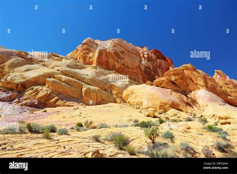 Amazing Colors And Shapes Of Sandstone Formations In Valley Of Fire