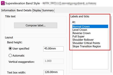 The Band Style For Superelevation Is Missing Labels In A Profile View In Civil 3d