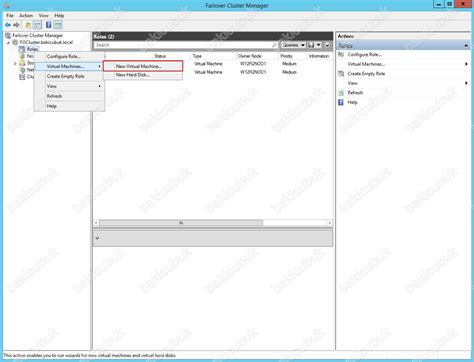 Windows Server 2012 R2 Hyper V Failover Cluster Virtual Machine