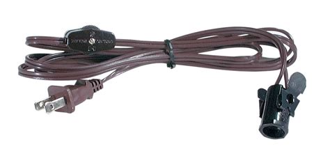 Lamp Cord Wire Sets With In Line Switch And Candelabra Socket Choice Of 2 Colors 46760