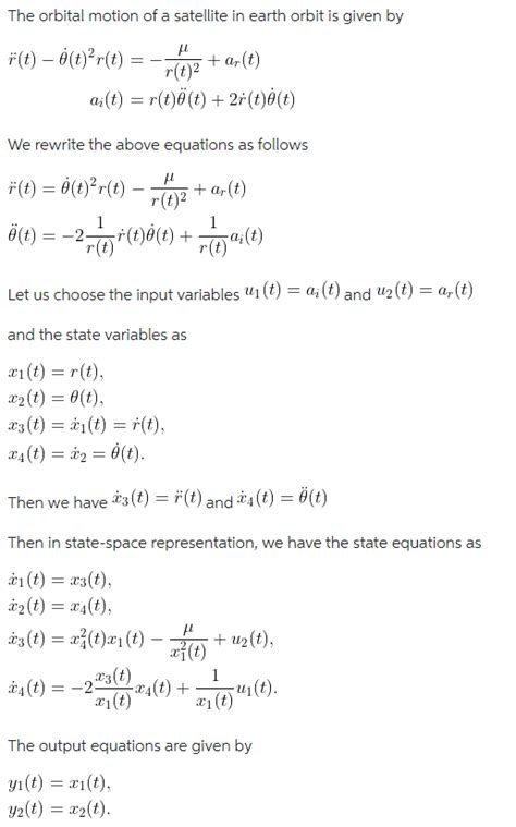 as this is a non linear system and cannot be put in