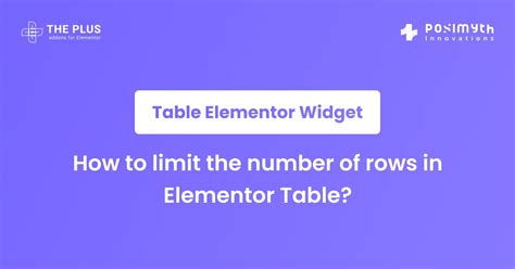 How To Limit The Number Of Rows In Elementor Table The Plus Addons