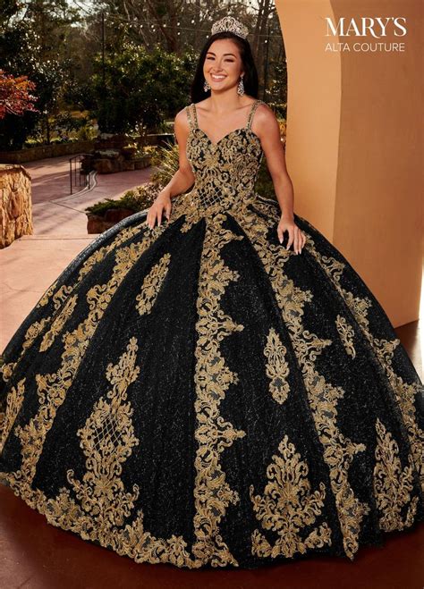 Black And Gold Quinceanera Dresses