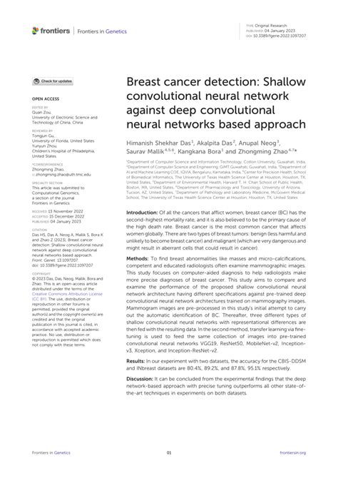 pdf breast cancer detection shallow convolutional neural network