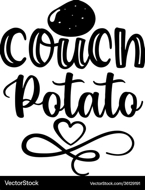 Couch Potato Potato Svg Rockin Royalty Free Vector Image