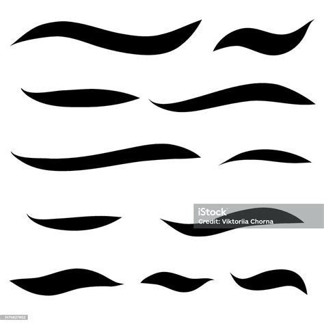 손으로 그린 브러시 라인 밑줄 세트 낙서 스타일의 붓글씨 요소의 벡터 컬렉션입니다 소용돌이 스우시 브러시 스트로크 개체 그룹에 대한 스톡 벡터 아트 및 기타 이미지 Istock