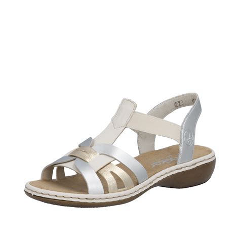 Rieker Womens Sandal Metallic 65918 91 Uk