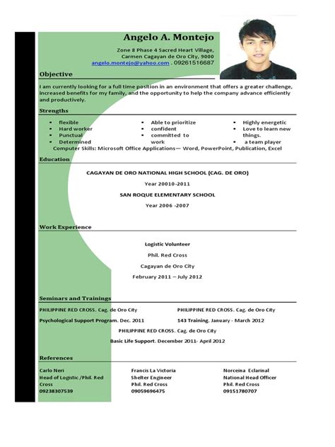 Angelo A Montejo Objective Pdf