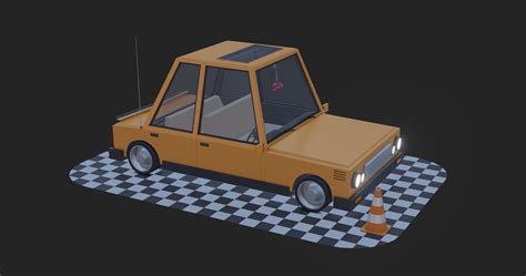 Detailed Low Poly Car Blender Market