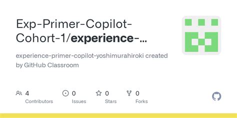 Github Exp Primer Copilot Cohort 1experience Primer Copilot Yoshimurahiroki Experience