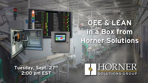 Oee And Lean In A Box From Horner Solutions Horner Automation
