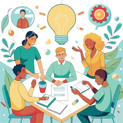Team Brainstorming Session With Ideas And Collaboration Premium Ai