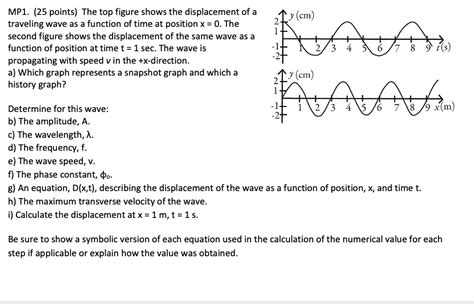 solved mp1 25 points the top figure shows the displacement of a
