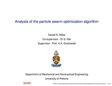 Analysis Of The Particle Swarm Optimization Algorithmword文档在线阅读与下载无忧文档