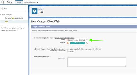 Display Tab Creation