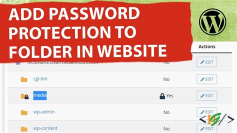 how to add password protection to folder in website using cpanel youtube