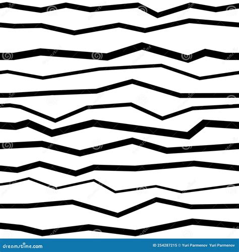 Seamless Zigzag Line Pattern Black Horizontal Zig Zag Lines Polygonal Line Striped And