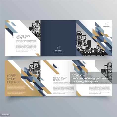 브로셔 디자인 브로셔 템플릿 창조적인 삼중 트렌드 브로셔 3단 브로슈어에 대한 스톡 벡터 아트 및 기타 이미지 3단 브로슈어 개념 개념과 주제 Istock