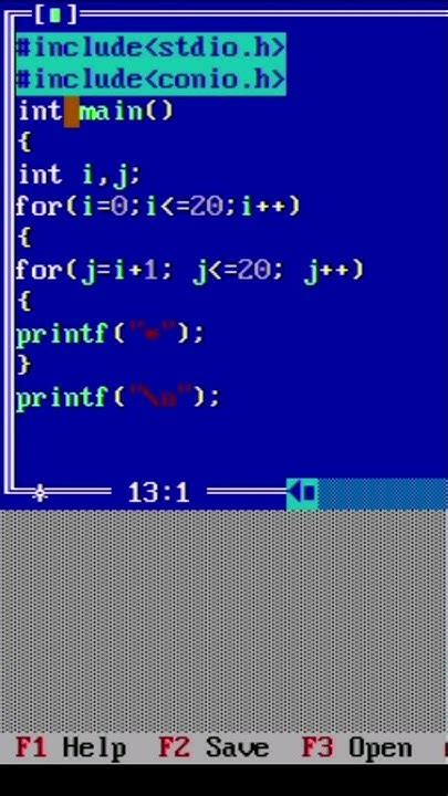 Pattern Printing In C Programming Coding Cprogramming Vscode