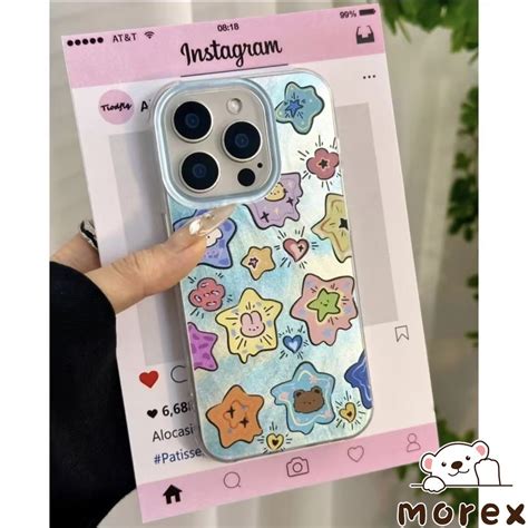 หมีดาวรักหัวใจขนนกเส้นด้ายสำหรับเคส Oppo A15s A17 A7 A15 A35 A38 A9 A78