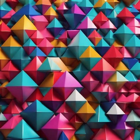 Premium Ai Image 3d Render Of Triangle Shapes Repeatable Extrude