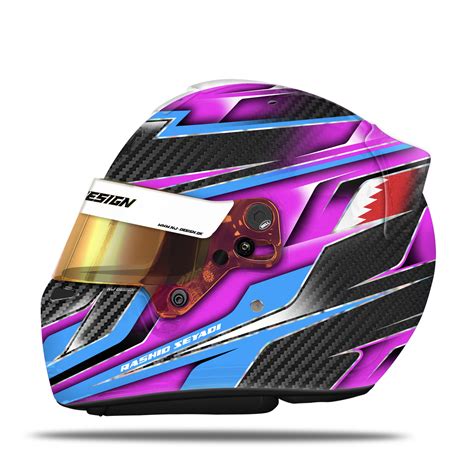 Rashid Seyadi Helmet Design On A Bell Kc7 Carbon Helmet For Karting