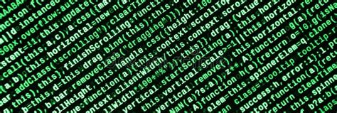 javascript code in text editor coding cyberspace concept screen of