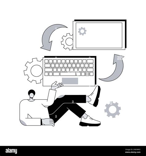 Detachable Device Technology Abstract Concept Vector Illustration Removable Laptop Screen