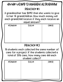 Division With Multi Digit Numbers Guided Notes By Teaching On The Island
