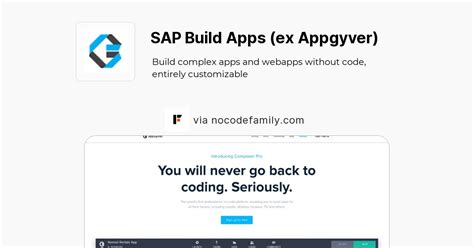 Sap Build Apps Ex Appgyver Reviews Templates And Pricing In 2024
