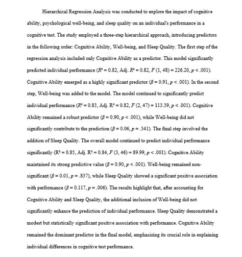 Hierarchical Regression In Spss Explained Performing Reported