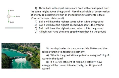 solved 4 three balls with equal masses are fired with equal