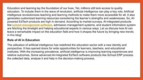 How Ai Powered Edtech Products Shape The Future Of Educationpptx