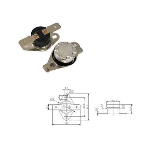 1 шт Термостат KSD-150 150*C 10A B-1002 250 В 10 А / схема переключения ...