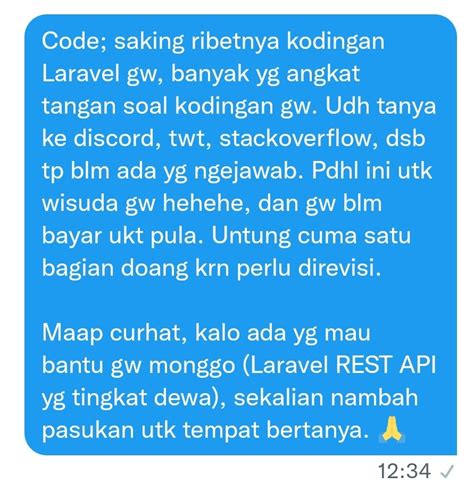 CODINGFESS On Twitter Code Curhat Aja Sih Yg Mau Bantu Gw Silakan