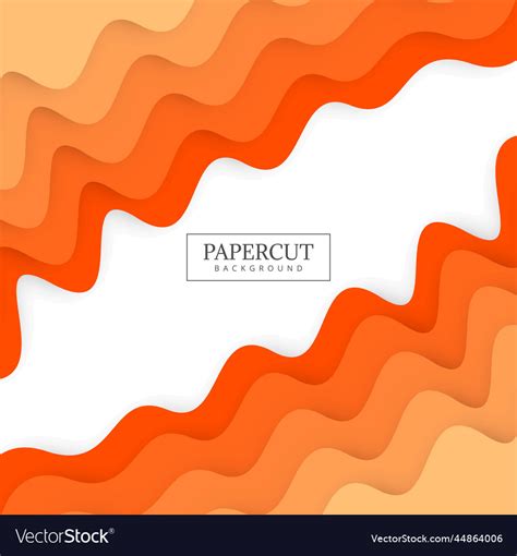 Papercut Colorful Wave Colorful Design Royalty Free Vector