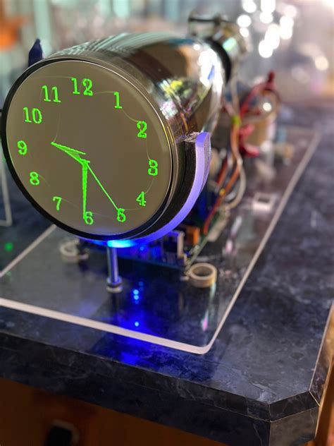 Oscilloscope Or Scope Clock Made With 5 Cathode Ray Tube Century Style Font Vintage Analog