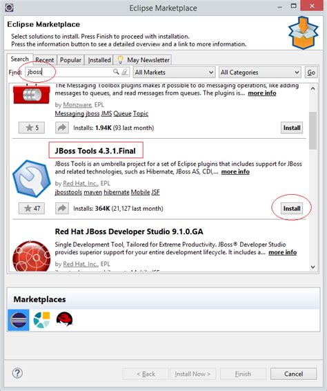 Install JBoss Tools For Eclipse O Planning Org