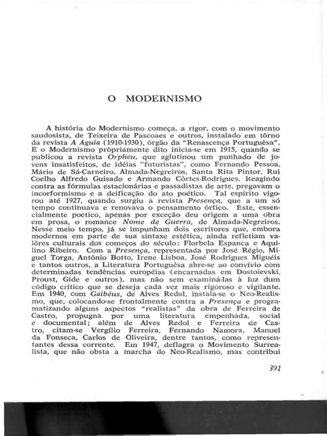 Massaud Moisés Modernismo Pdf