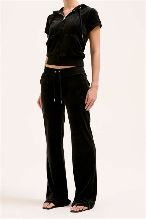 Pantaloni Layla Nero A Gamba Ampia Juicy Couture
