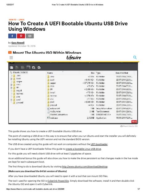 how to create a uefi bootable ubuntu usb drive in windows pdf