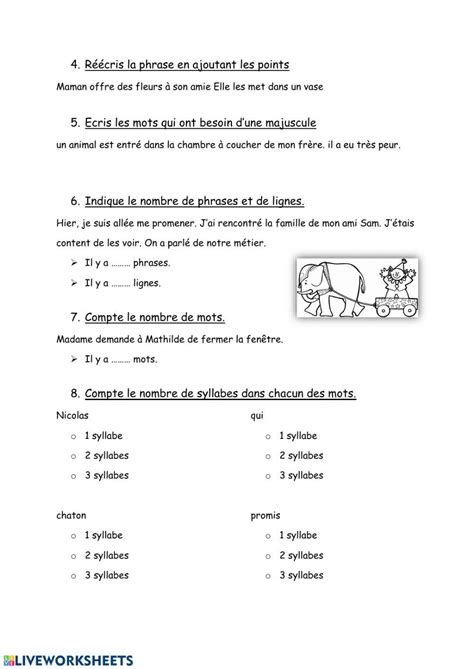 Grammaire Worksheet Live Worksheets