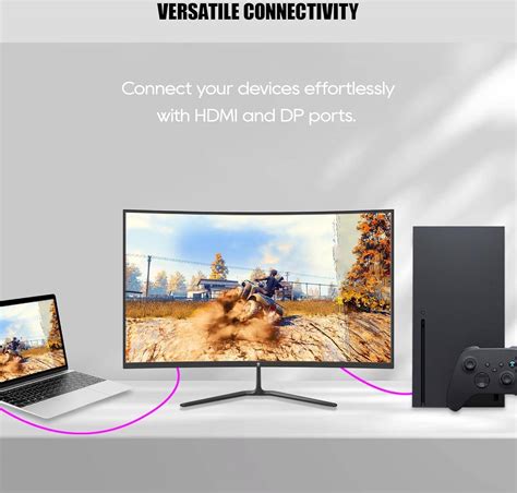 GXM EW27RFA Curved Gaming Monitor 27 VA Display FHD Resolution