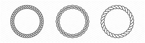 Premium Vector Braid Circle Frame Round Braided Ring